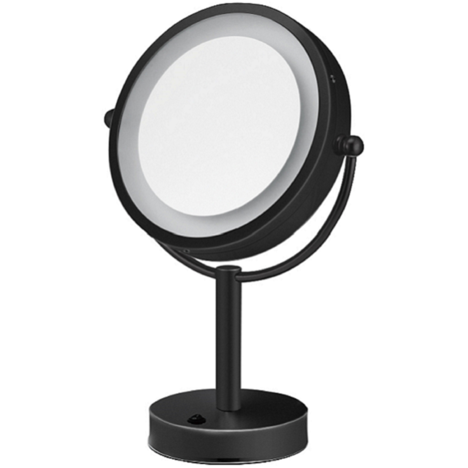 8.5" Double Sided Lighted Free Standing Mirror Zoom 5x - ICO Bath